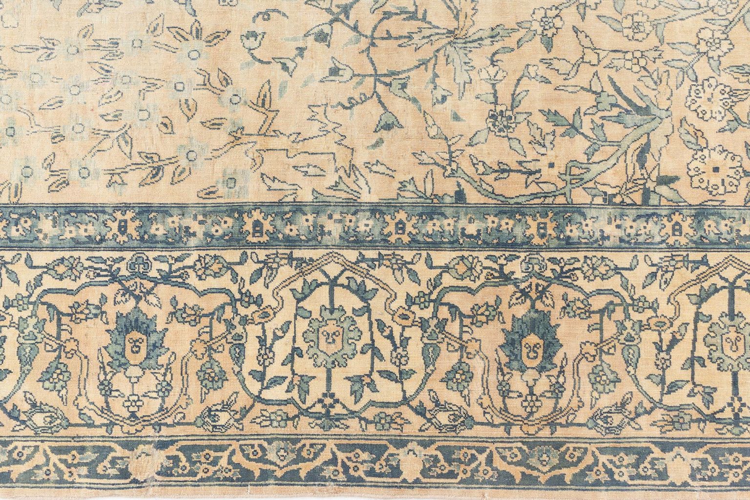 Antique Indian Botanical Carpet , index: BB6775
