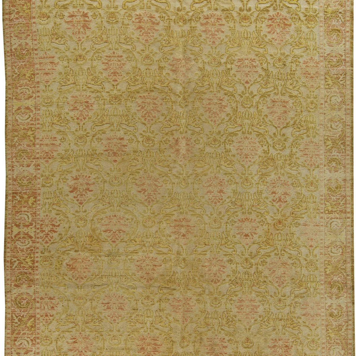 Spanish Botanic Design Handmade Wool Rug , index: BB6033