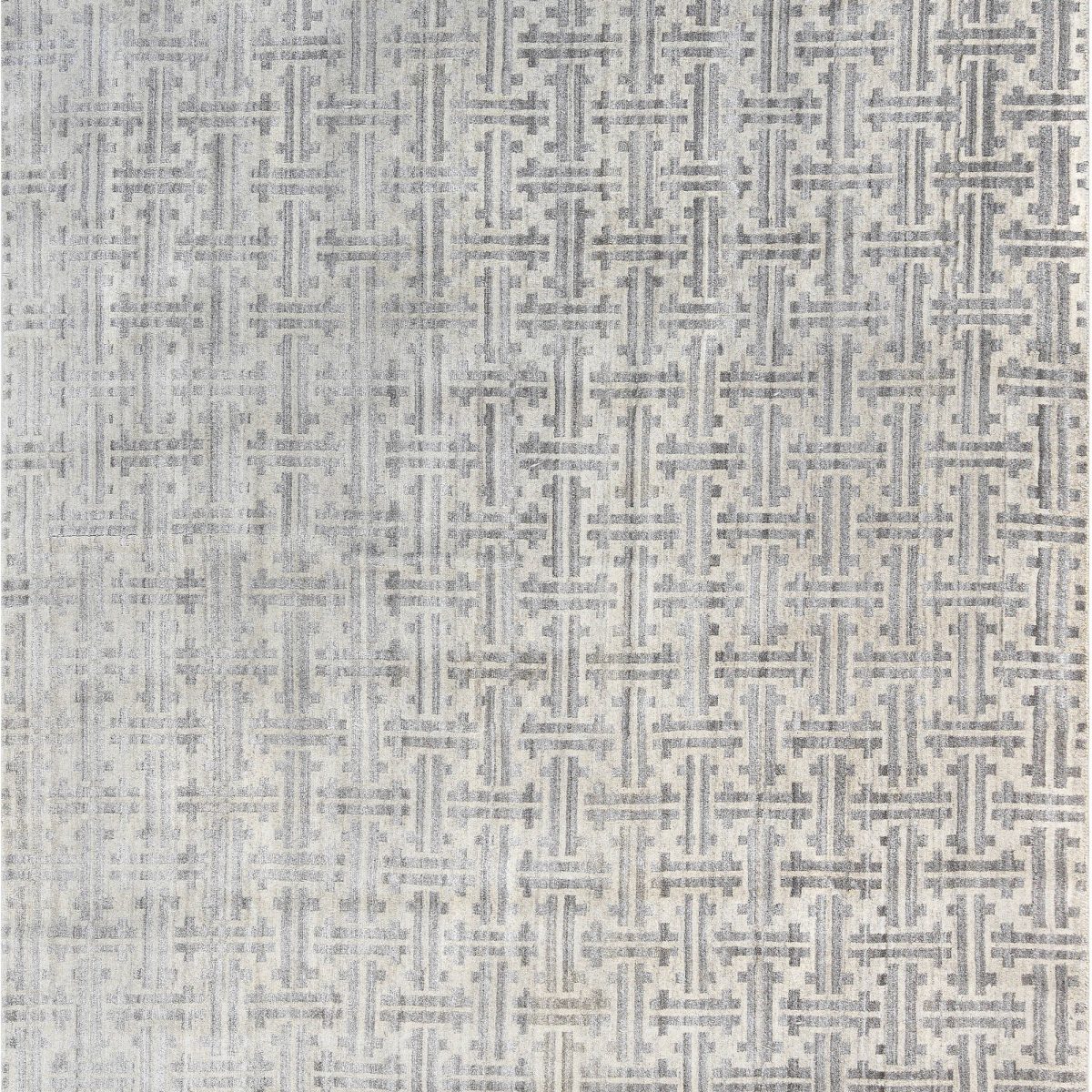 Doris Leslie Blau Collection Gray Terra Rug in Natural Wool , index: N12161