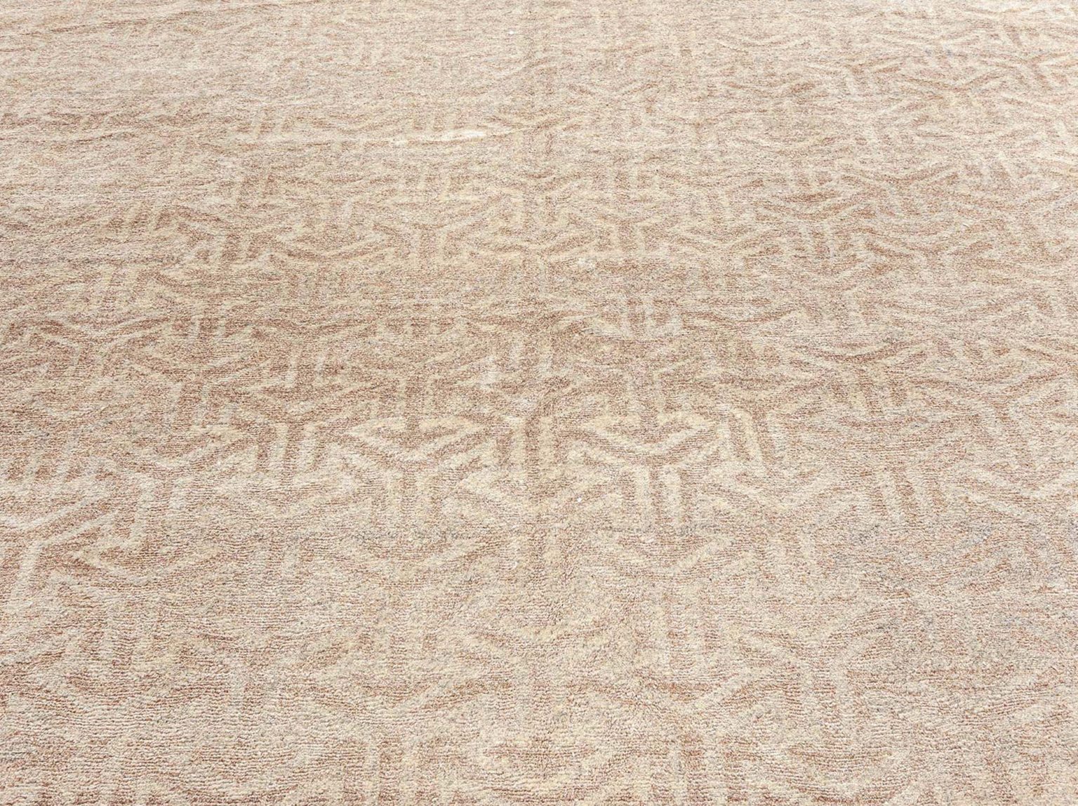 Geometric Modern Handmade Wool Rug "Terra" , index: N12188