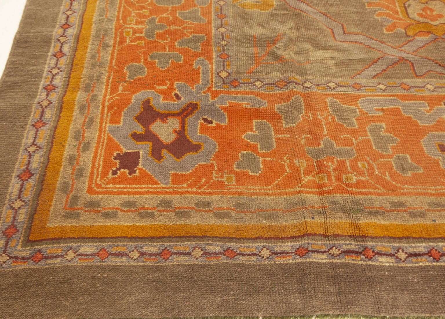 Authentic Irish Donegal Handmade Wool Rug in Beige, Gray, Green, and ...